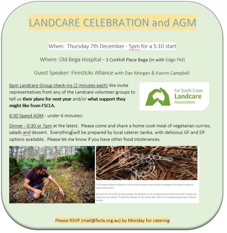 FSCLA’s 2023 AGM – invitation and documents – Far South Coast Landcare ...